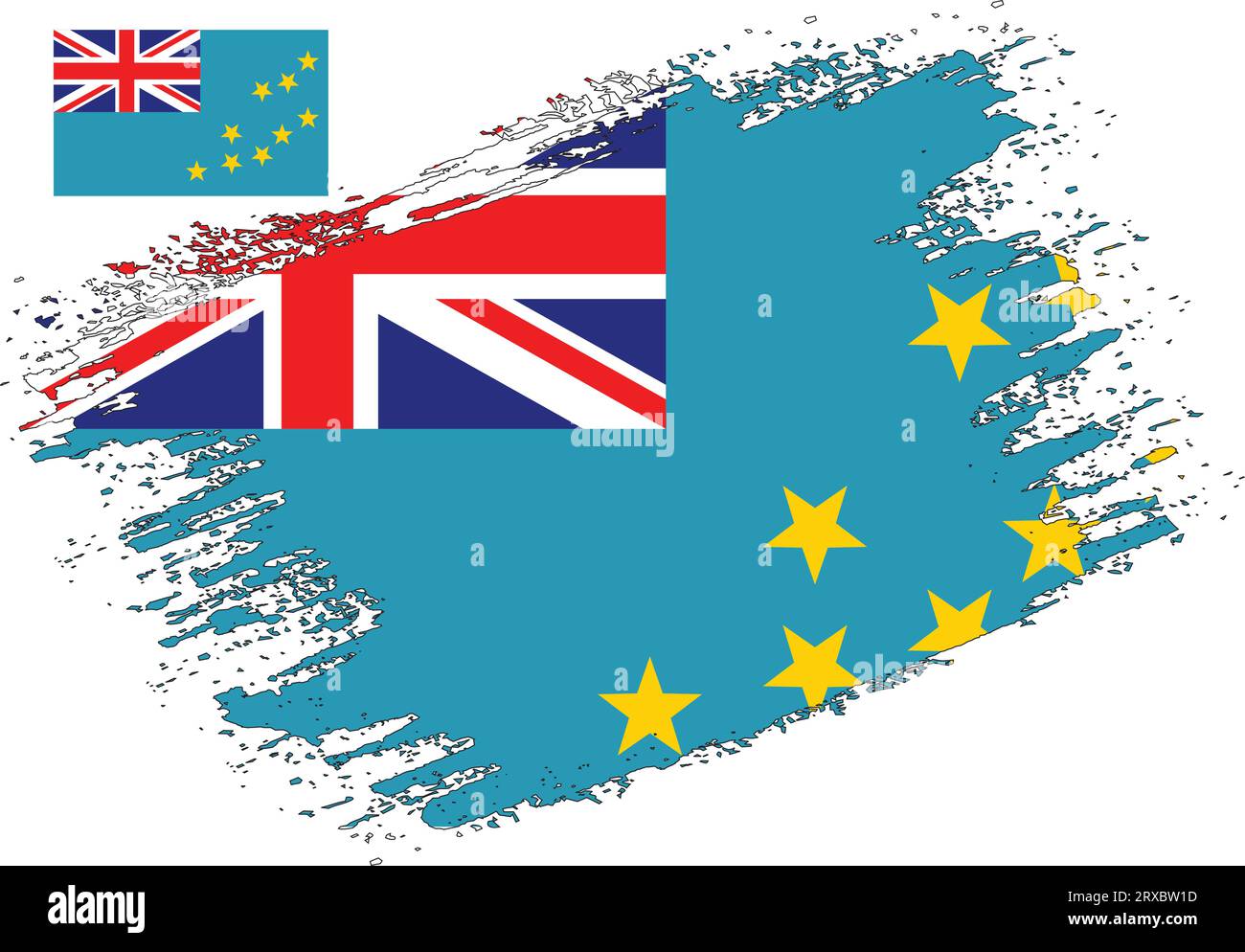 Brush Design Tuvalu Flag Vector Stock Vector Image & Art - Alamy