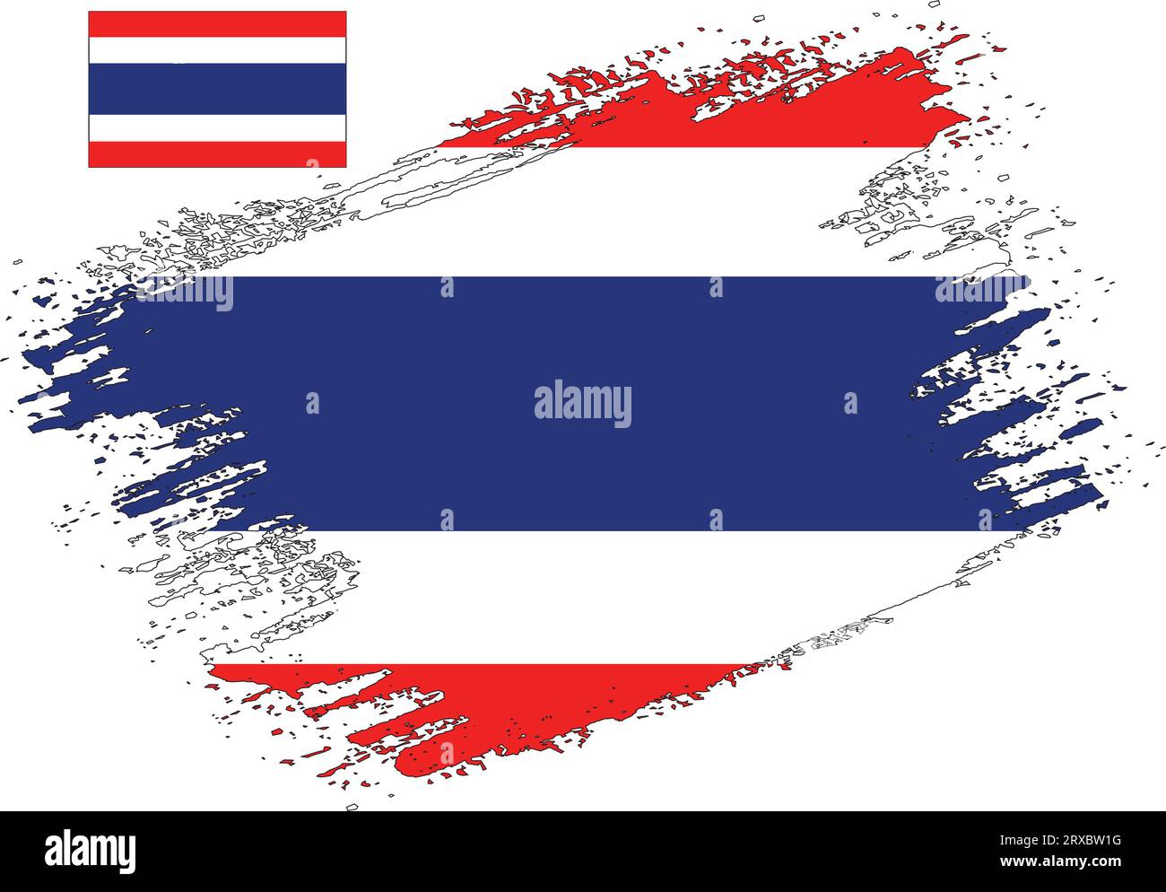 Brush Design Thailand Flag Vector Stock Vector Image And Art Alamy