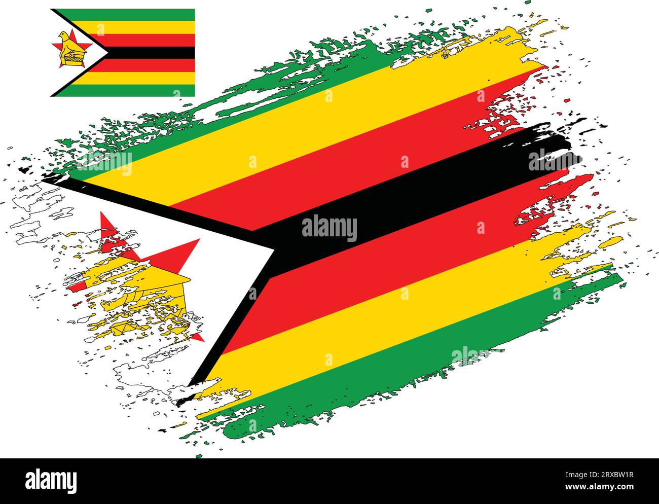 Brush Design Zimbabwe Flag Vector Stock Vector Image & Art - Alamy