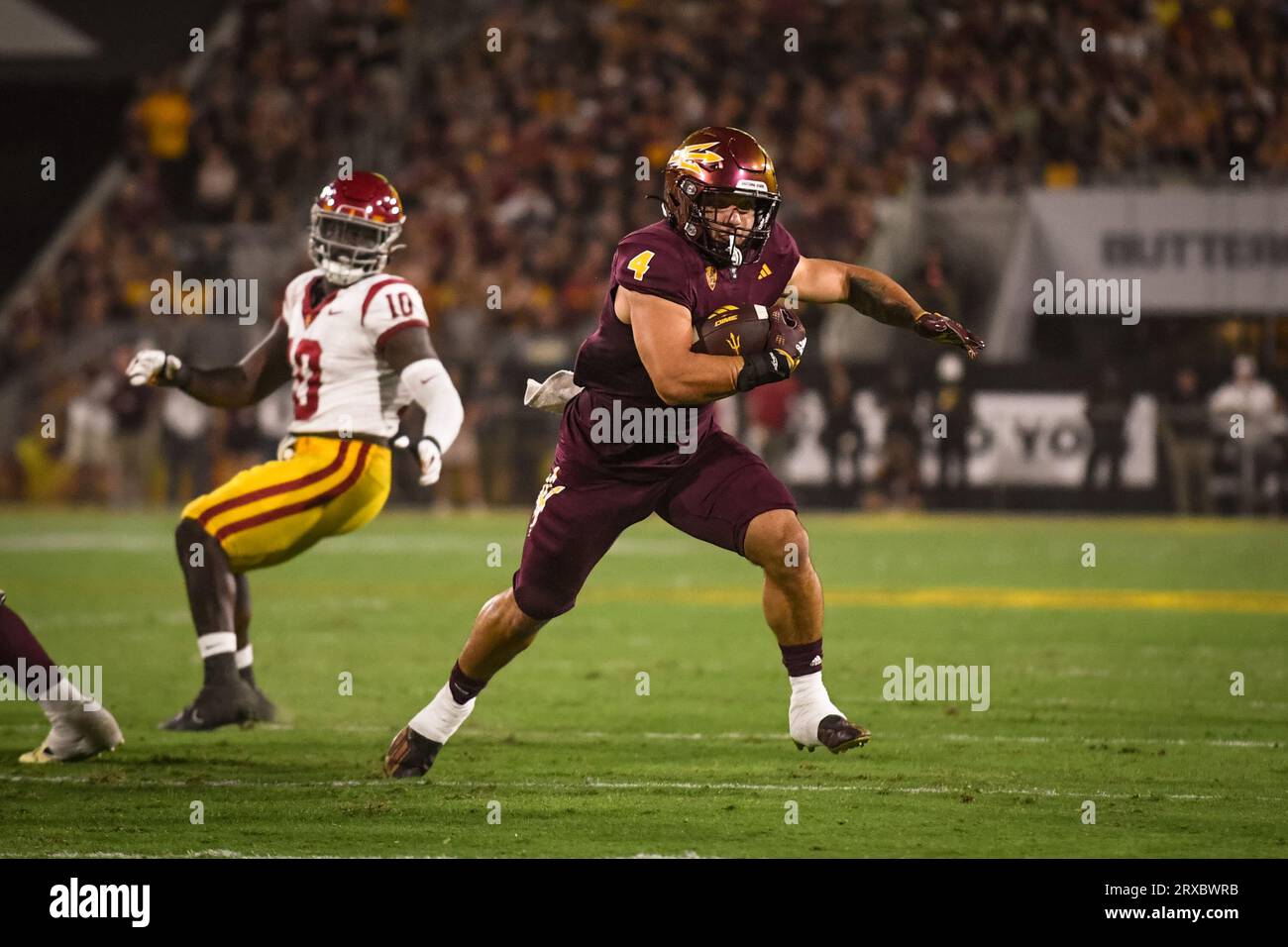 Arizona State Sun Devils running back Cameron Skattebo (4) rushes in ...