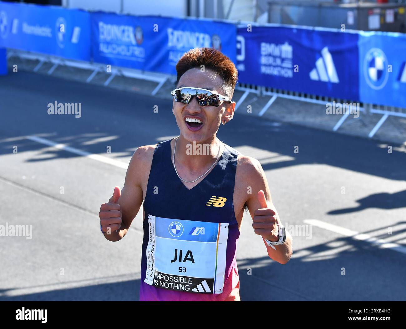 Berlin, Germany. 24th Sep, 2023. Jia Erenjia of China reacts after ...