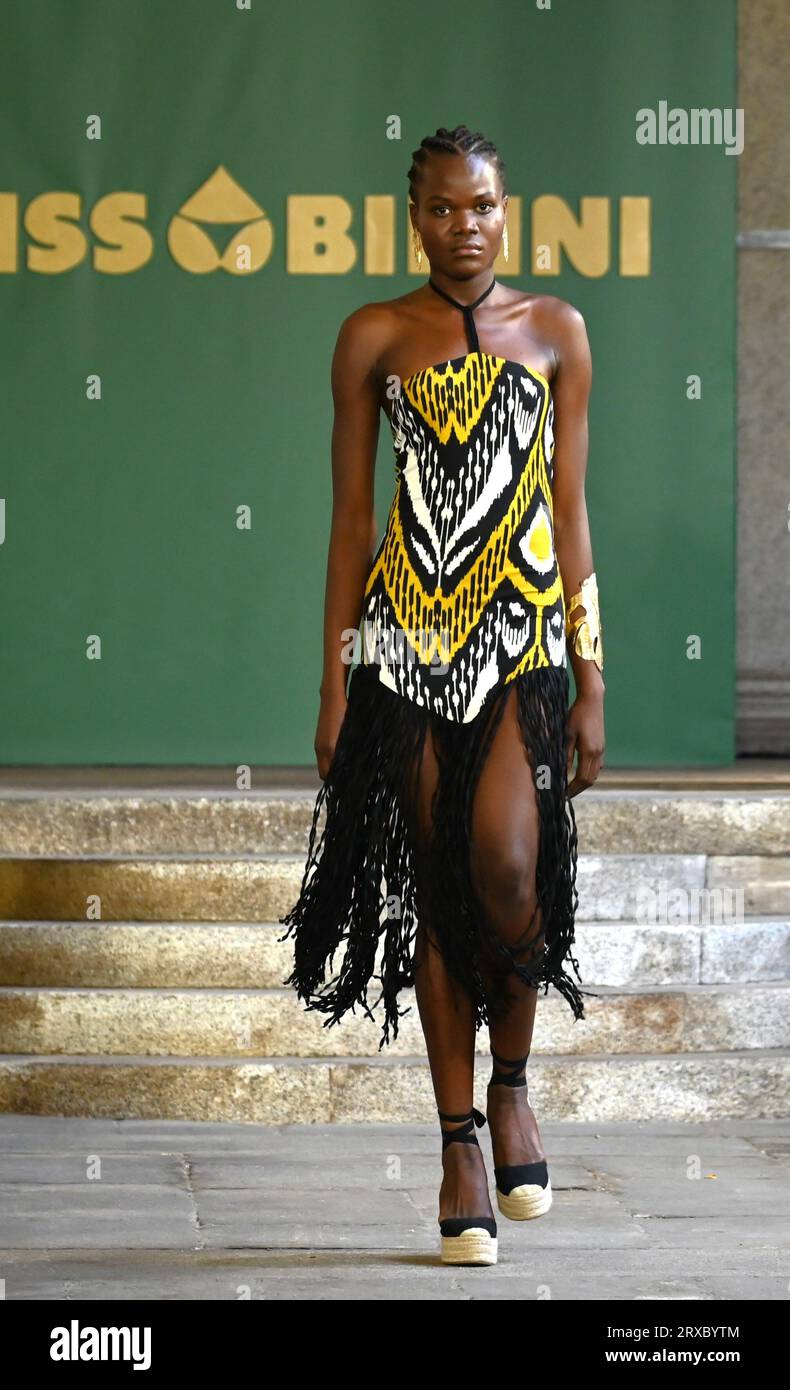 Milan, . 24th Sep, 2023. Milan, Italy MISS BIKYNI MFW photocall show ...