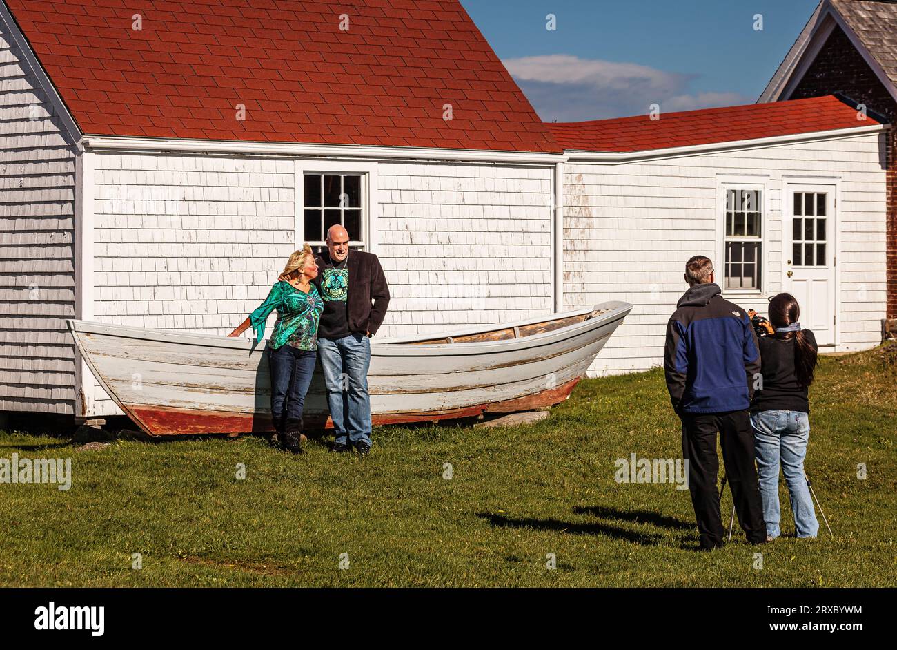 Monhegan Island Lighthouse and Quarters Monhegan Island, Maine, USA ...