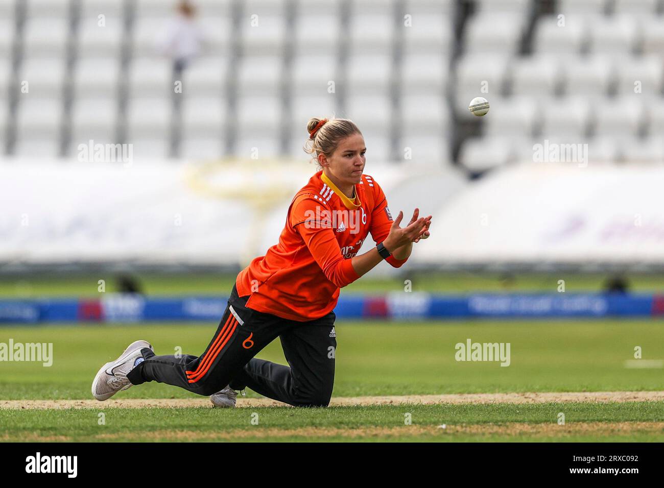 The Blaze's Lucy Higham fails to take a catch during the Rachael Heyhoe ...