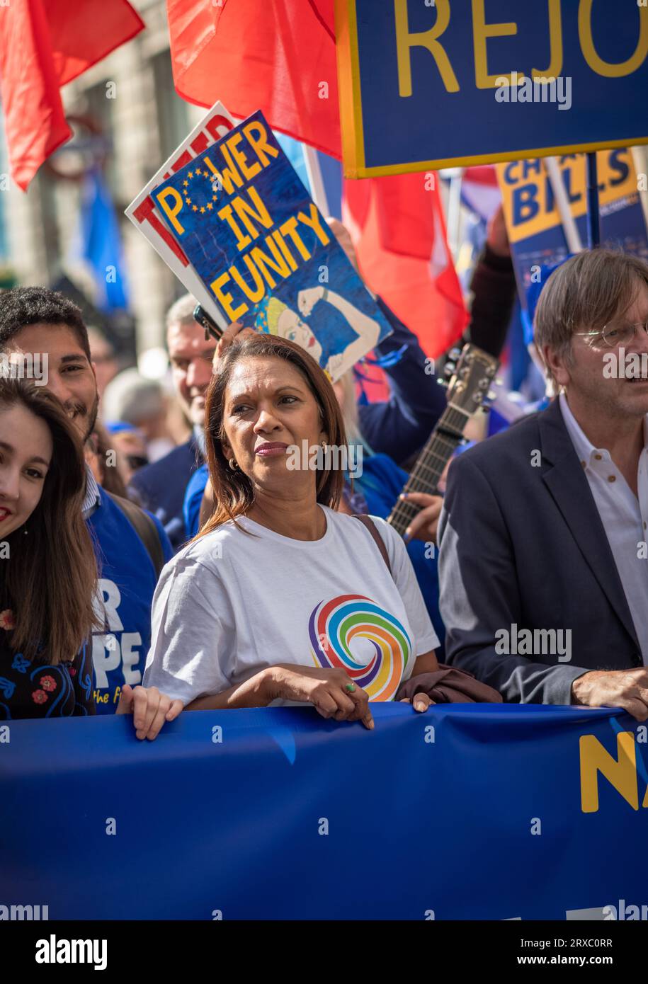 London, UK. 23 Sep 2023: Prominent anti-Brexit campaigner Gina Miller ...