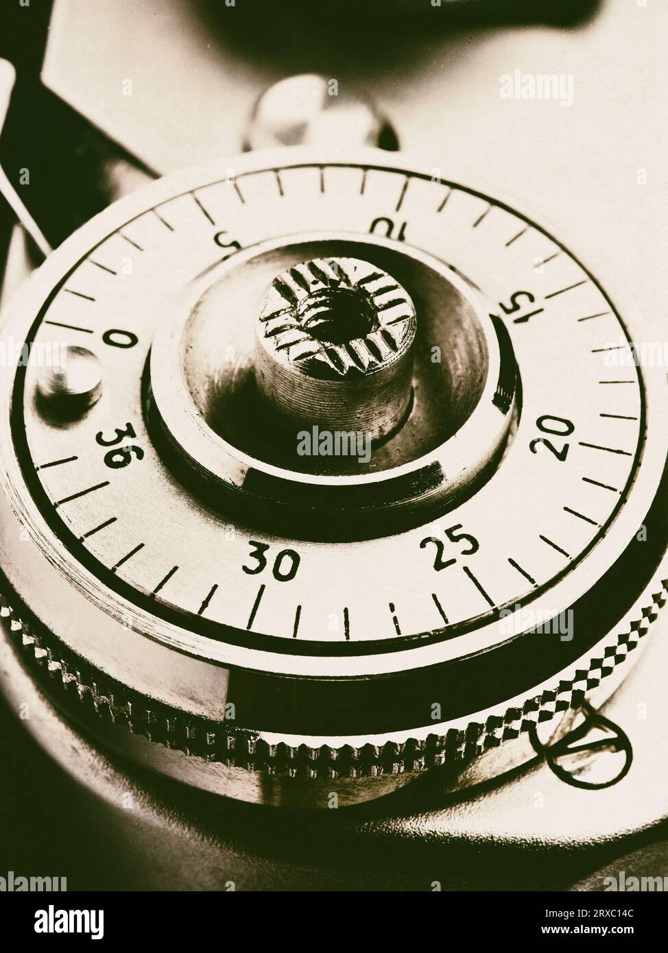 Frame counter on the mechanical lever of the camera shutter cocking ...