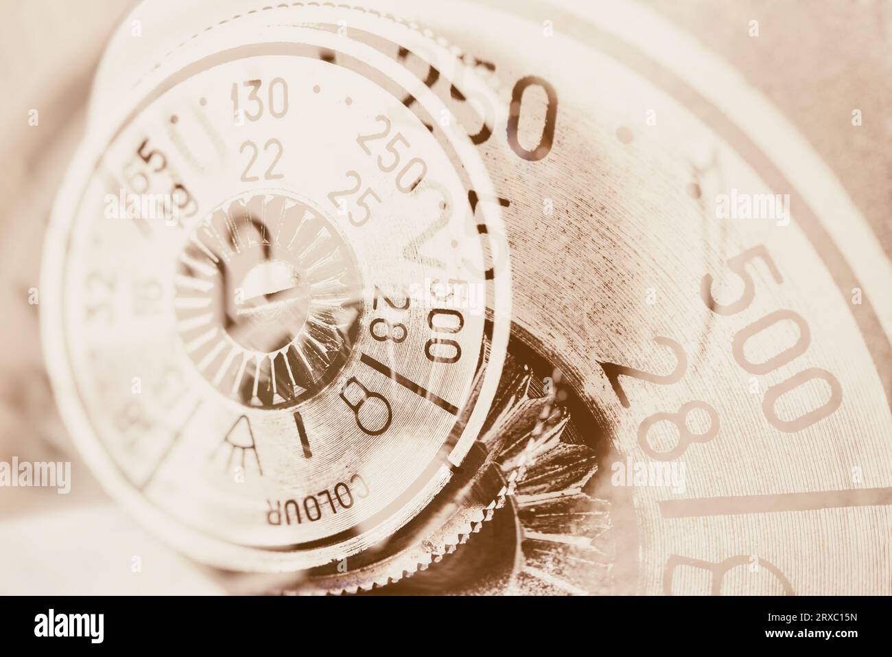 ISO dial switch of old vintage 35 mm SLR camera Stock Photo - Alamy