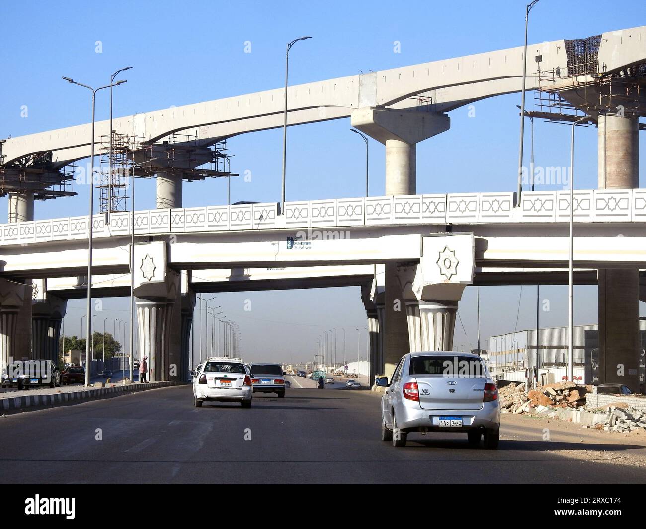 Cairo, Egypt, September 10 2023: A construction site of new projects of ...