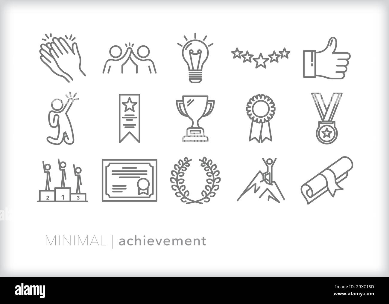 Set of achievement icons to celebrate accomplishments and milestones ...