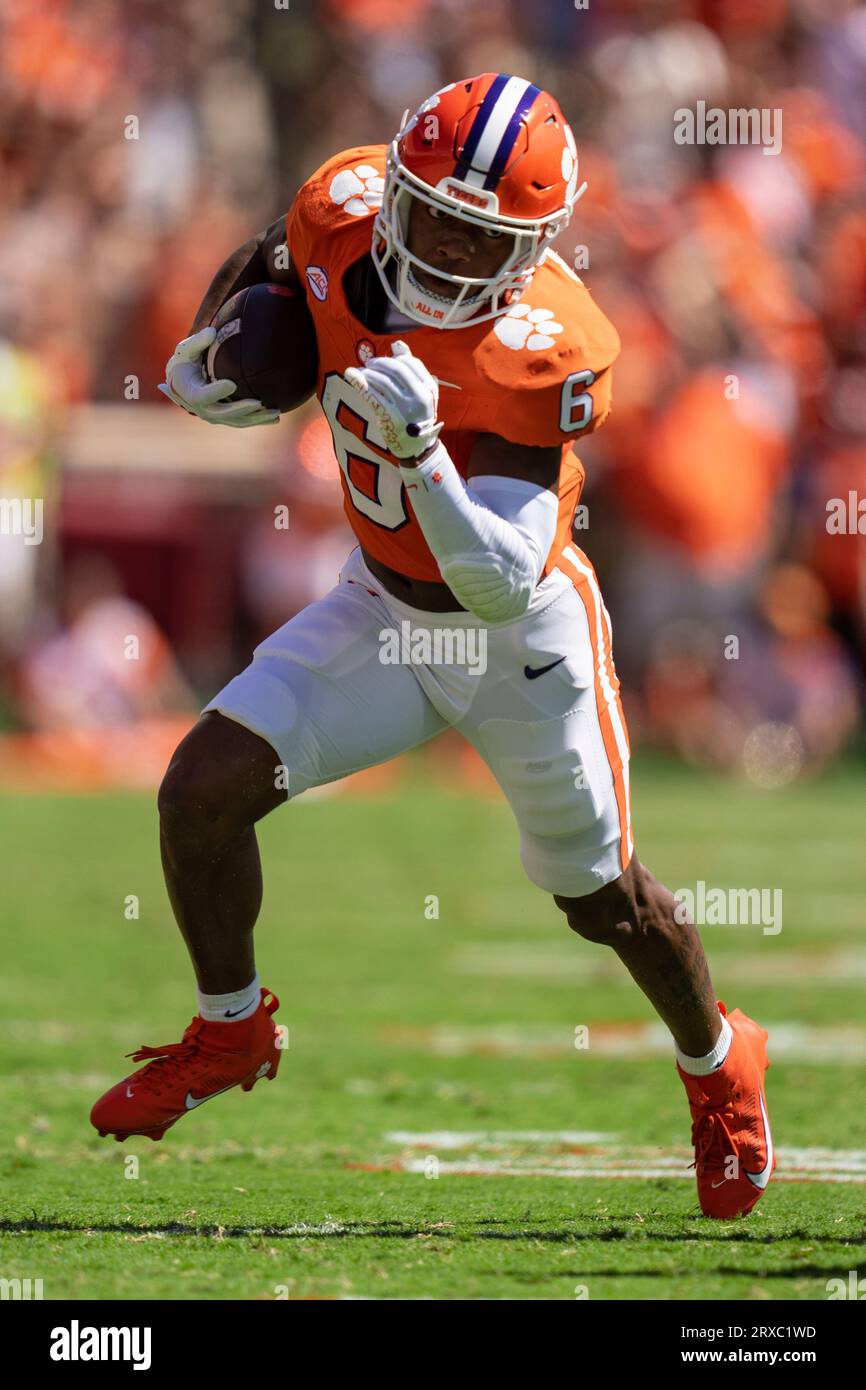 Clemson wide receiver Tyler Brown (6) runs with the ball against ...