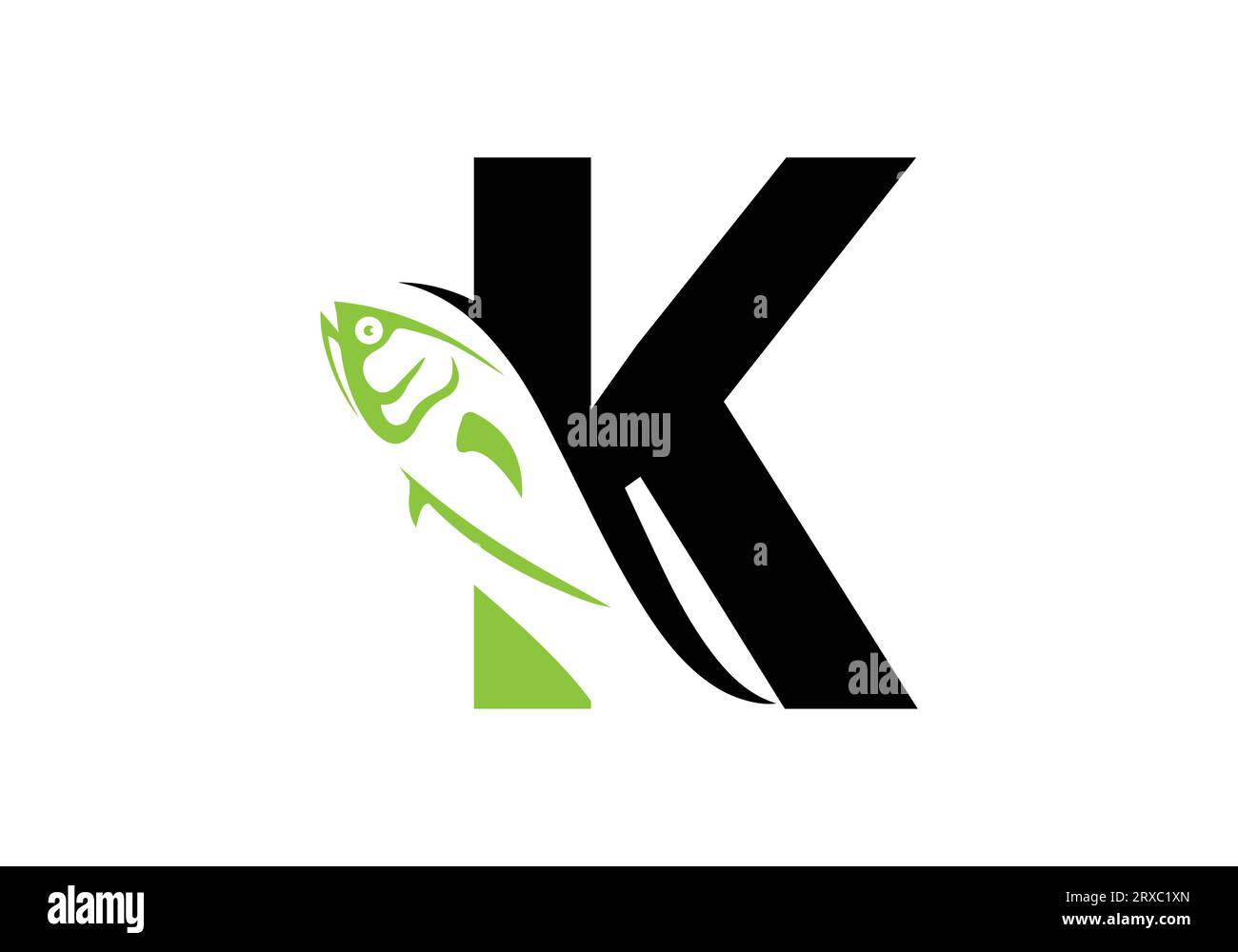 Letter K with fish logo design vector template Stock Vector Image & Art ...