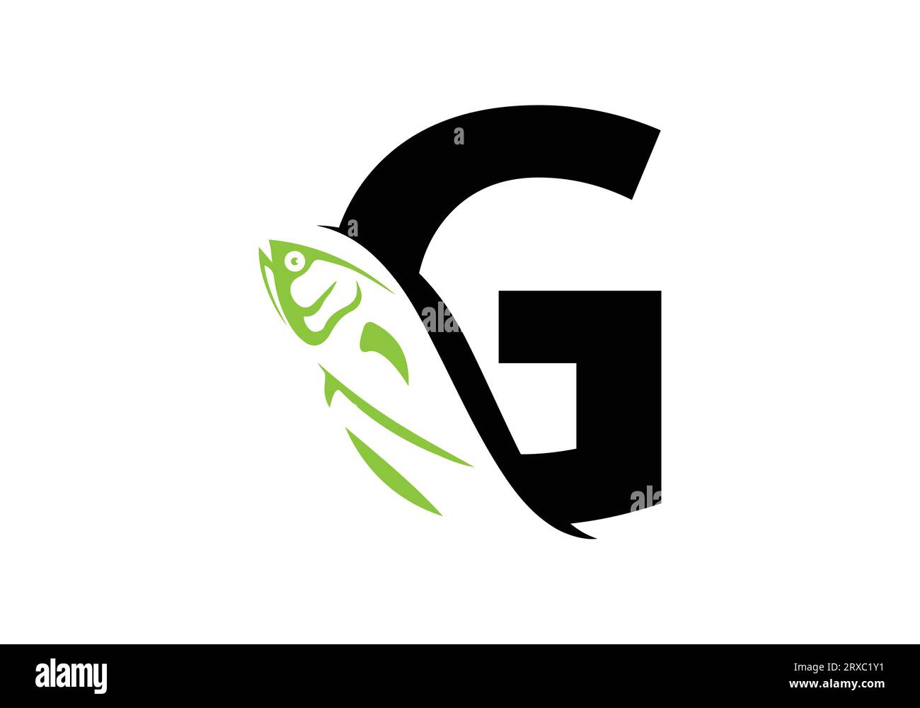 Letter G with fish logo design vector template Stock Vector Image & Art ...