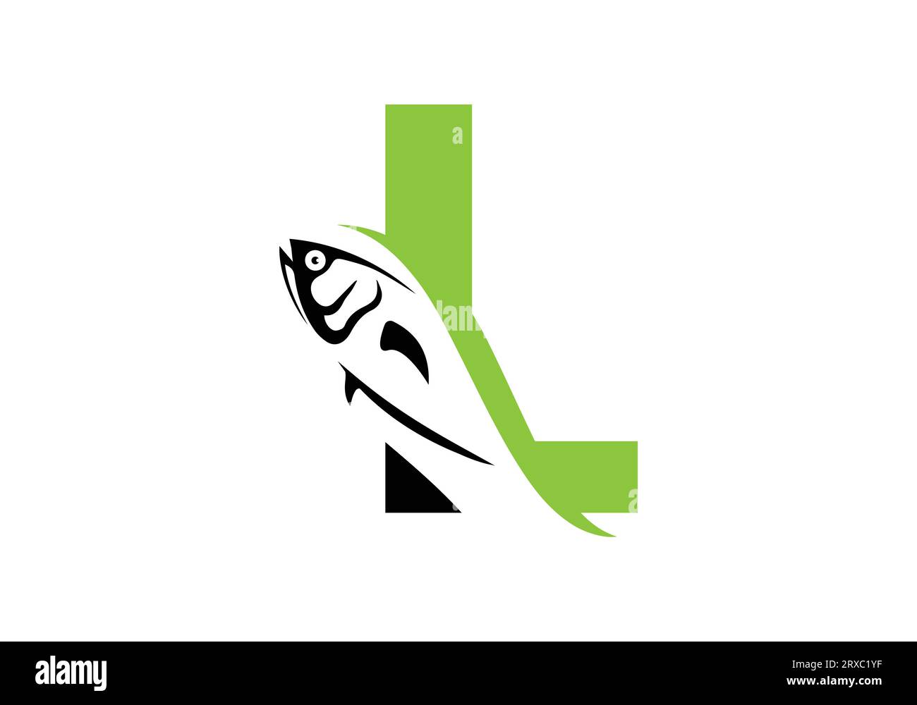 Letter L with fish logo design vector template Stock Vector Image & Art ...