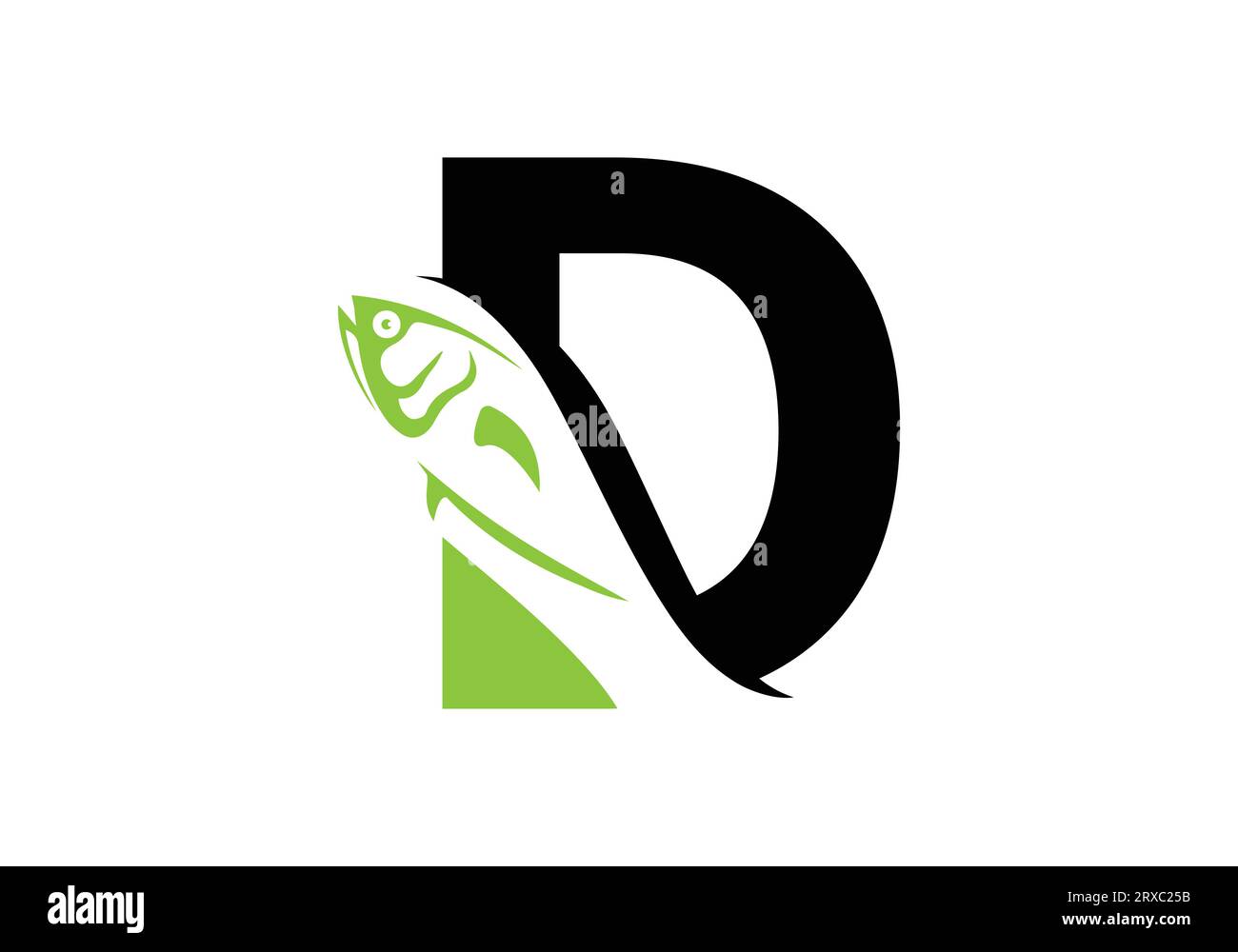 Letter d fish logo hi-res stock photography and images - Alamy