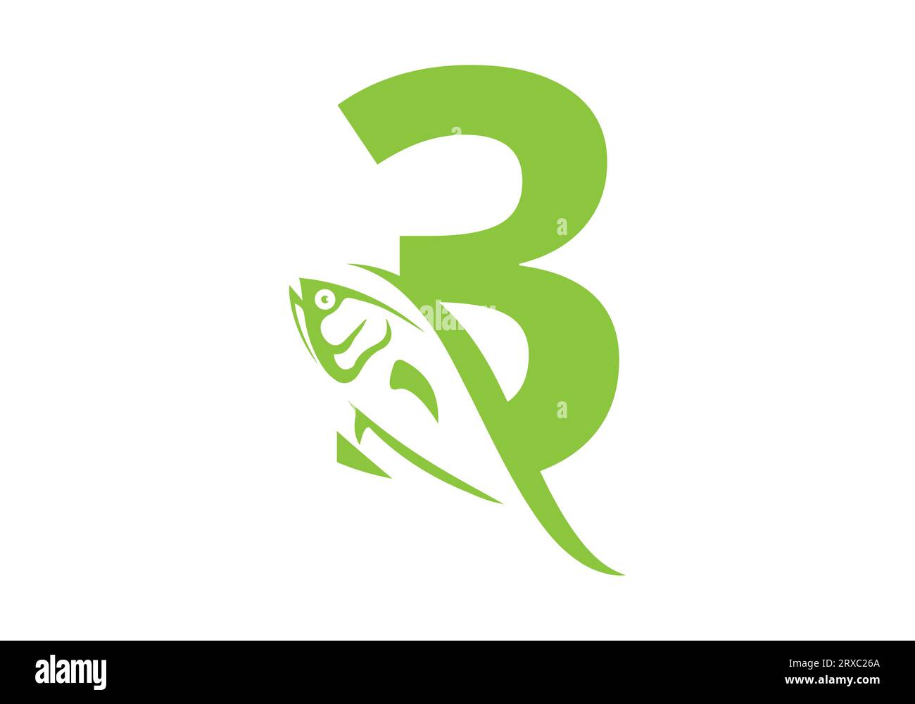 Letter 3 with fish logo design vector template Stock Vector Image & Art ...