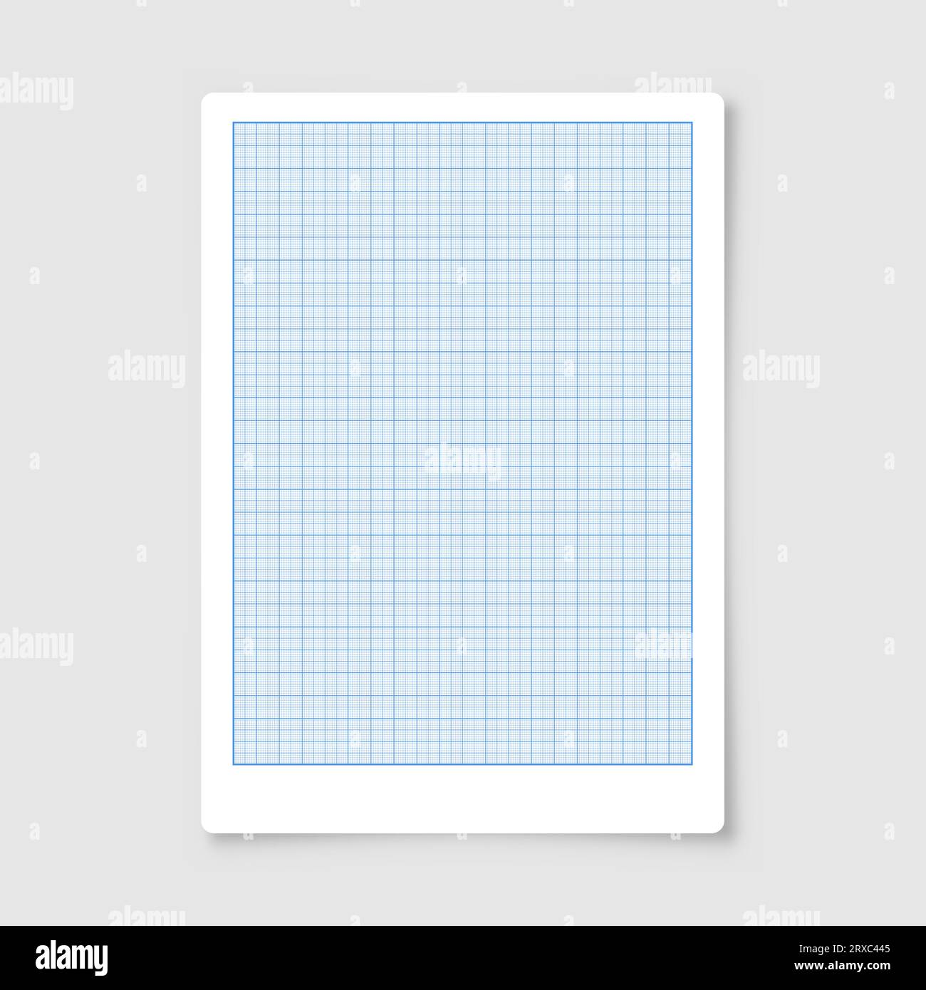 Sheet of graph paper with grid. Millimeter paper texture, geometric ...