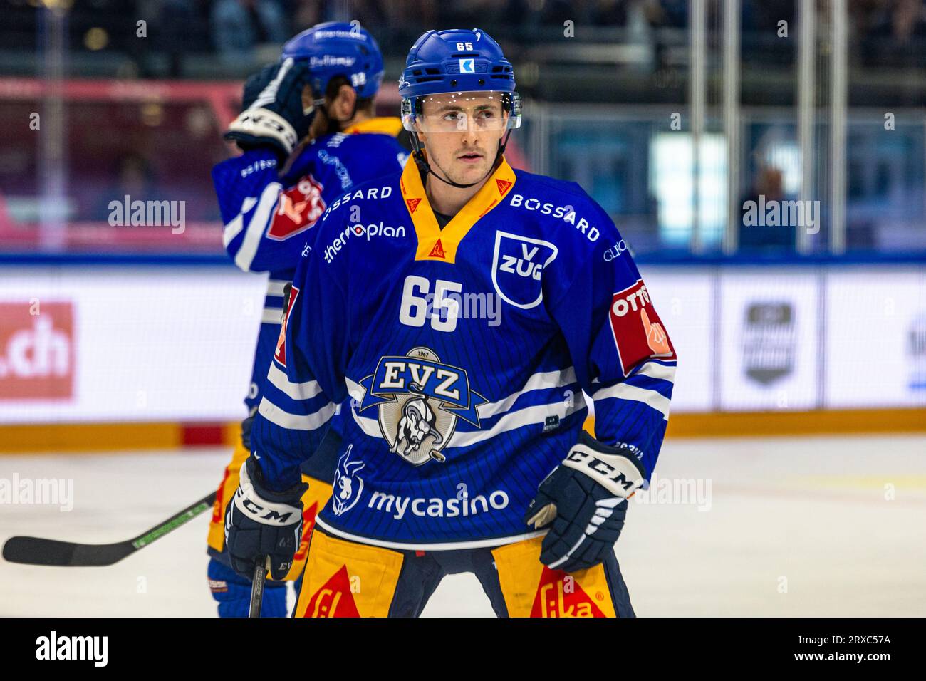 Marc Michaelis #65 (EV Zug) during the National League Regular Season ...