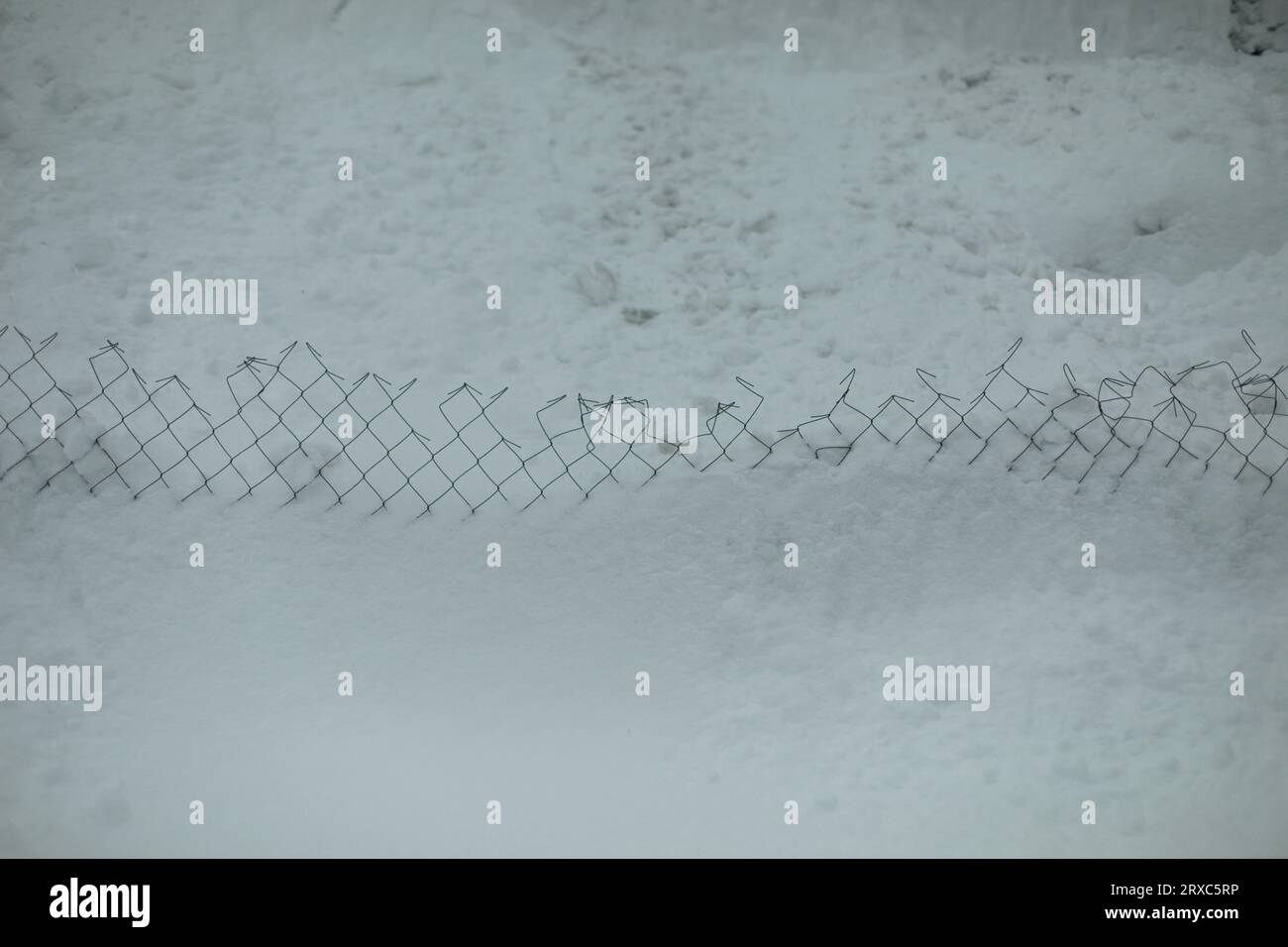 Blog in snow. Snow broke fence. Texture snow avalanche. Background ...