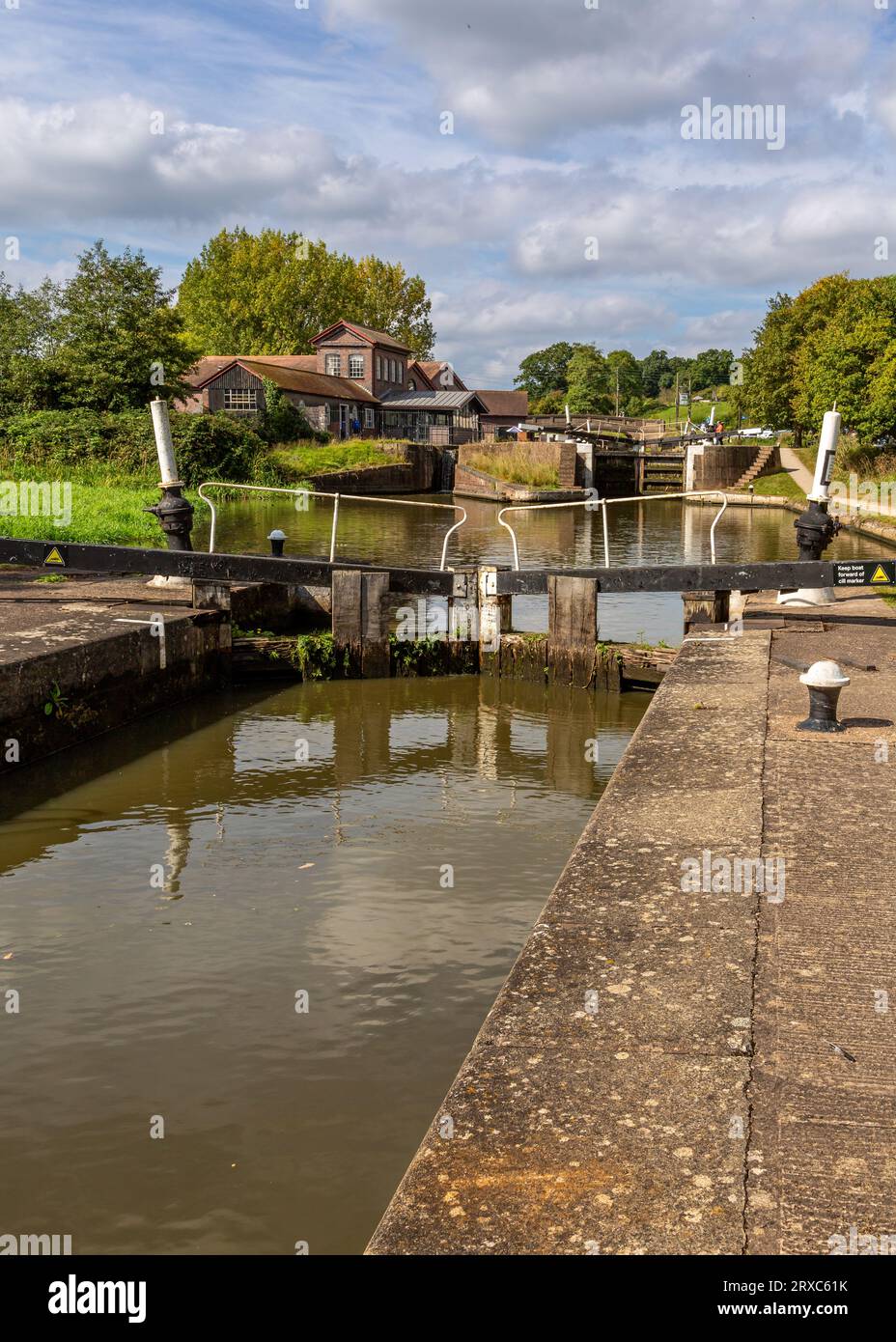 Hatton Locks on Grand Union Canal, Hatton, Warwickshire Stock Photo - Alamy