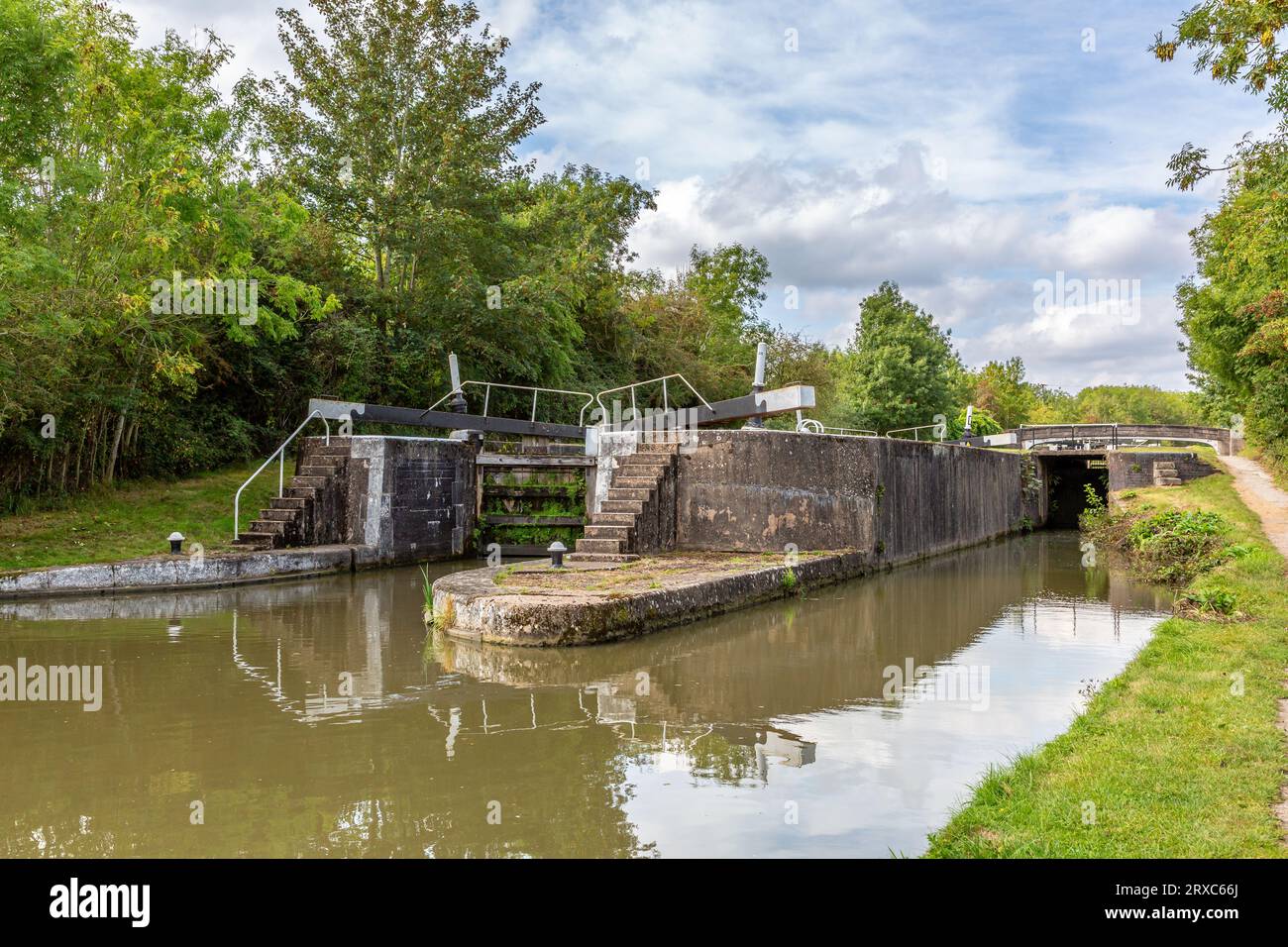 Hatton Locks on Grand Union Canal, Hatton, Warwickshire Stock Photo - Alamy
