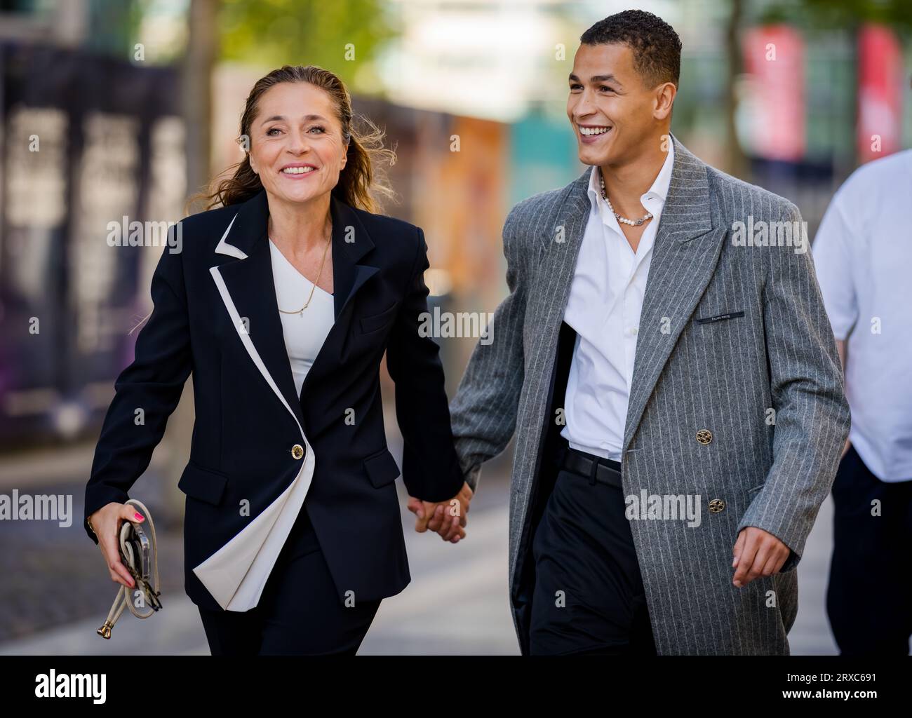 UTRECHT - Actor and rapper Bilal Wahib (R) arrives together with ...