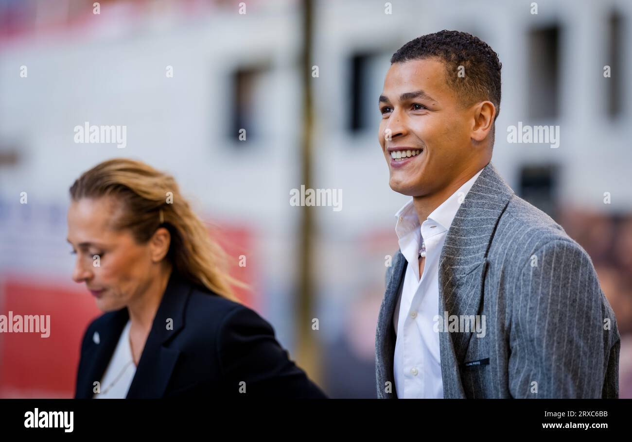 UTRECHT - Actor and rapper Bilal Wahib (R) arrives together with ...