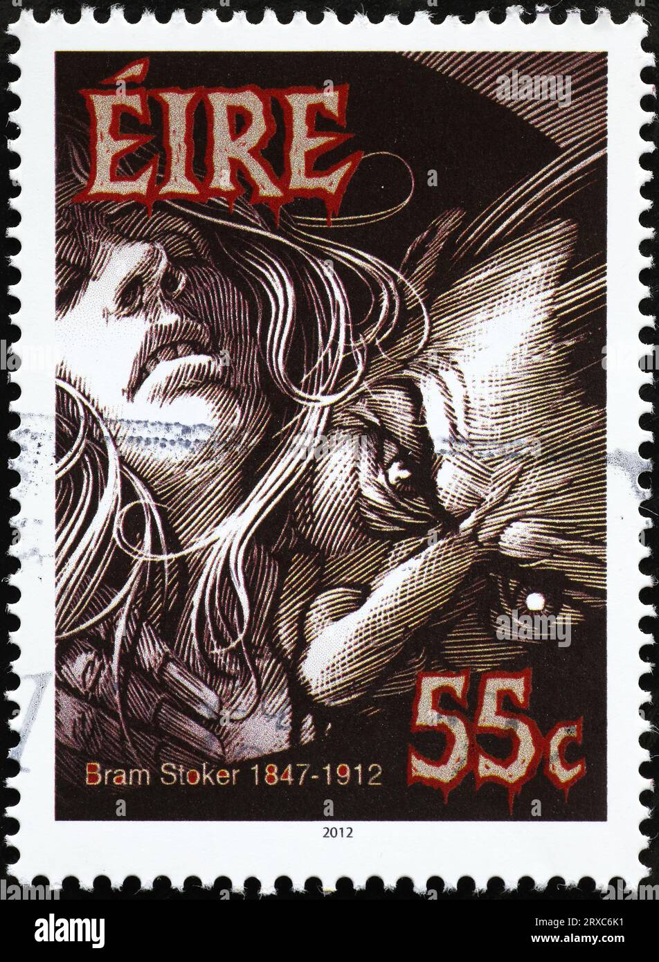 Dracula by Bram Stoker on irish postage stamp Stock Photo - Alamy