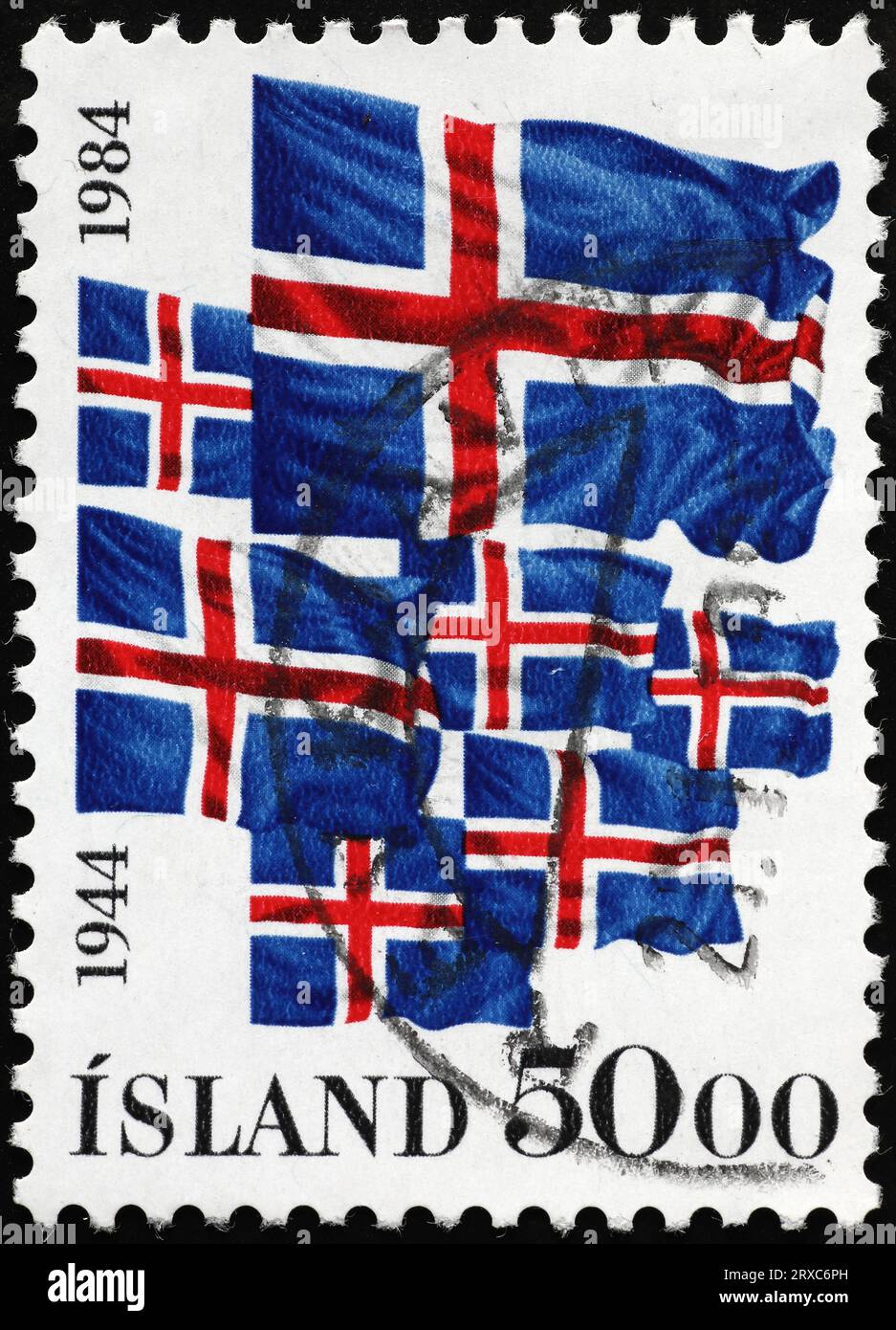 Icelandic stamp hi-res stock photography and images - Alamy