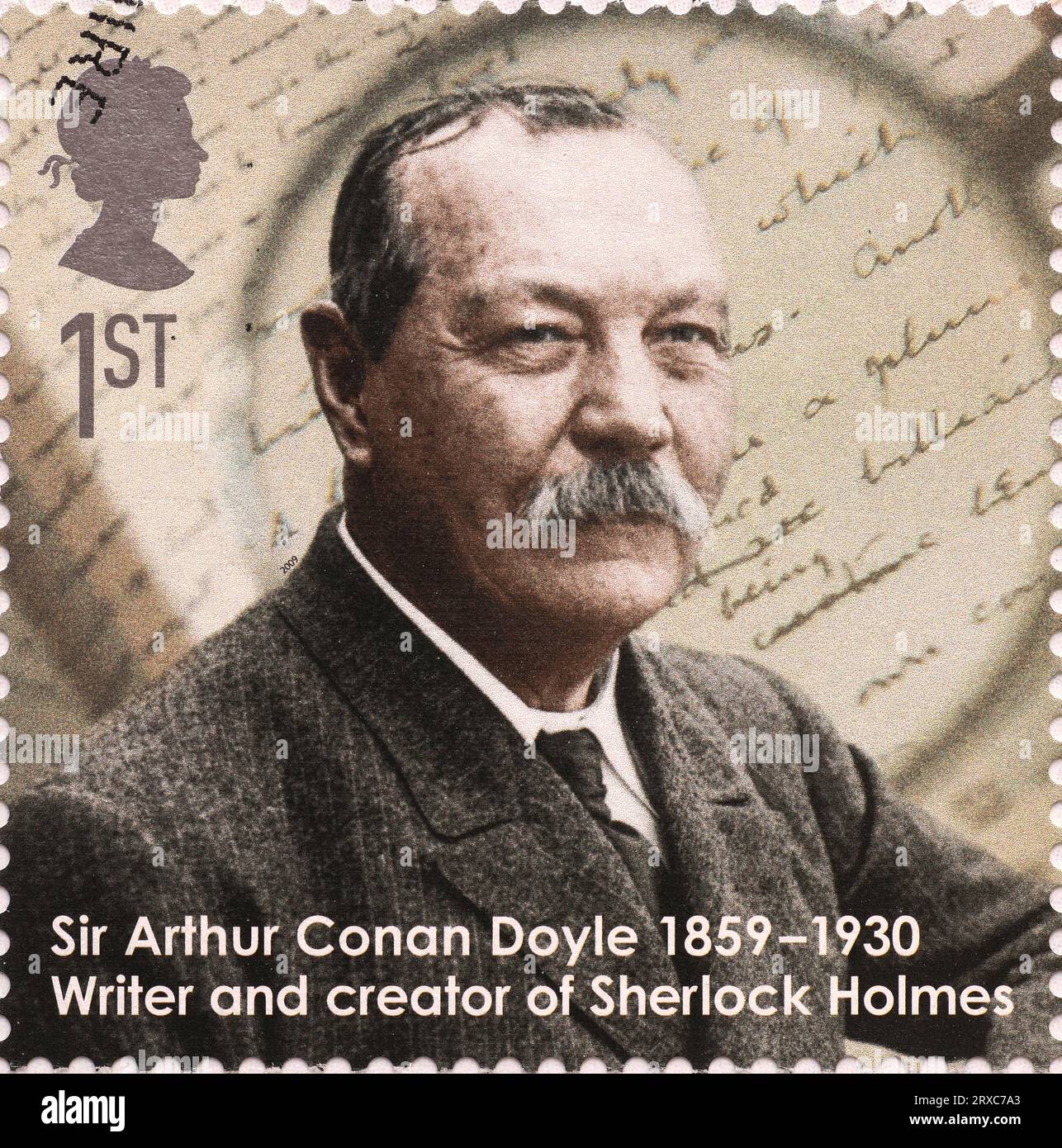 Sir Arthur Conan Doyle portrait on british stamp Stock Photo - Alamy Sir Arthur Conan Doyle portrait on british stamp Stock Photo - Alamy