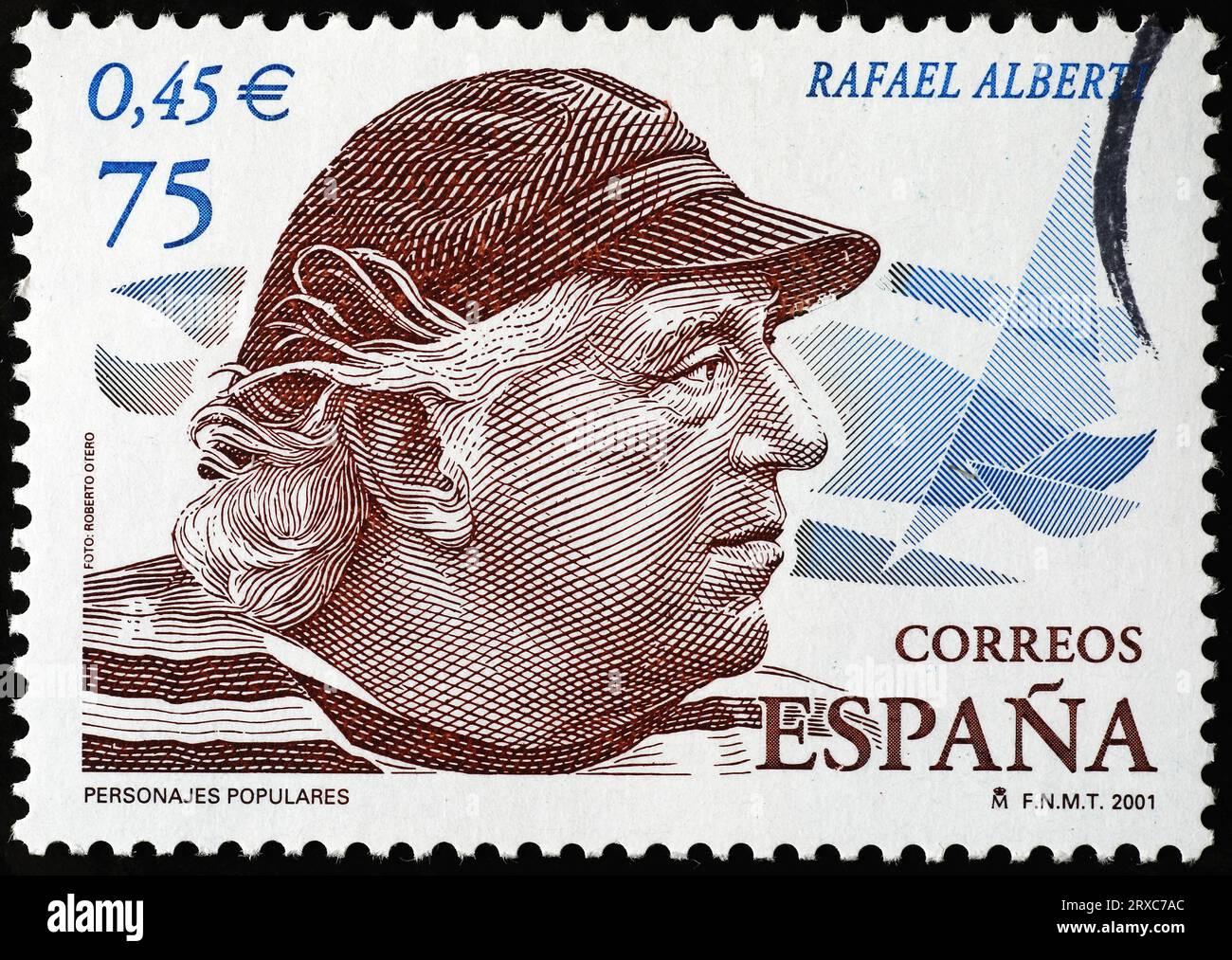 Spanish poet Raphael Alberti on postage stamp Stock Photo - Alamy