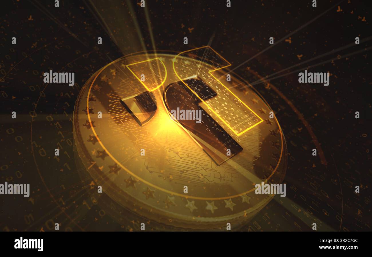 TrueUSD stablecoin TUSD cryptocurrency gold coin on green screen ...