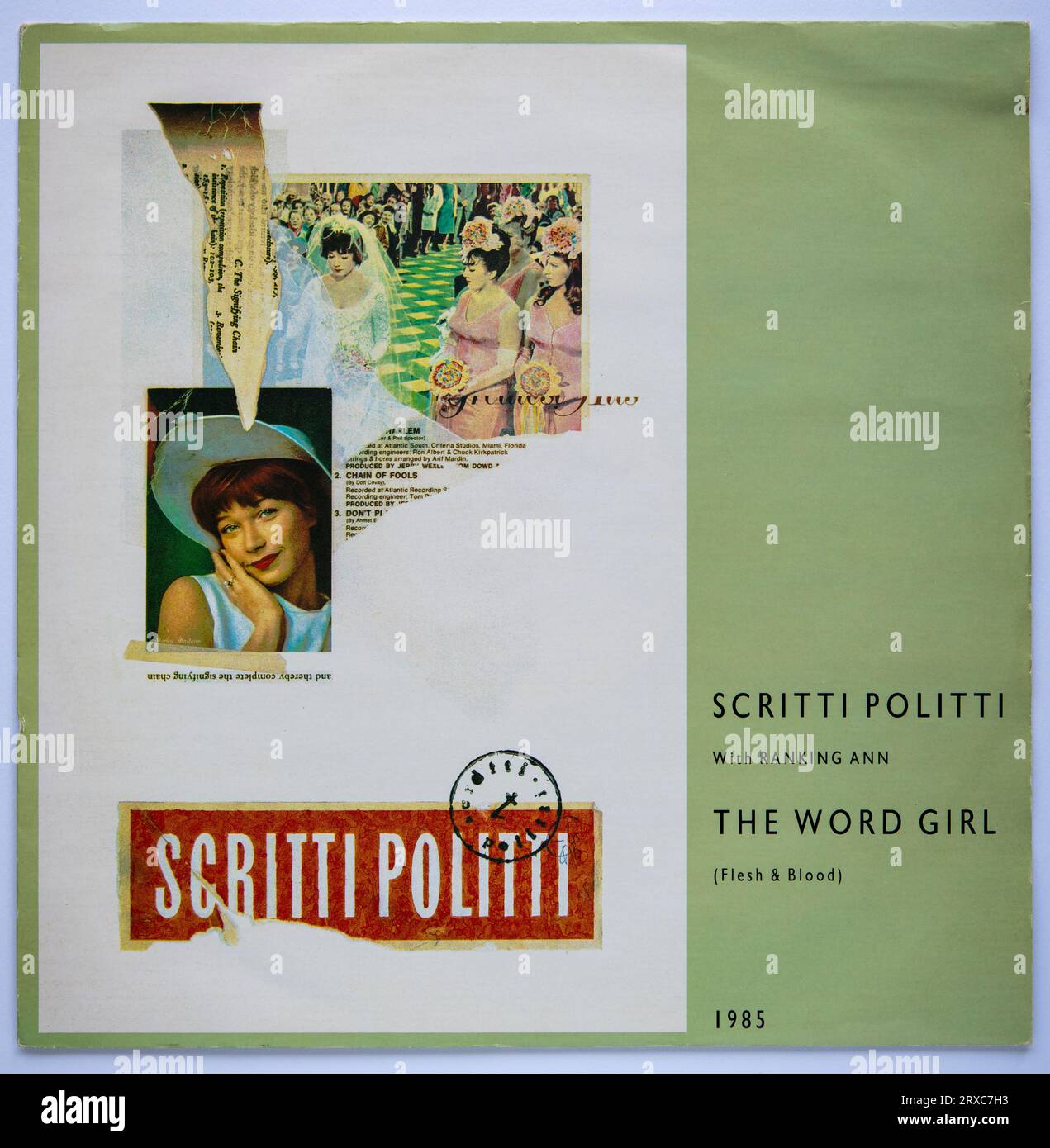 Picture cover of the 12 inch single version of The Word Girl by Scritti ...
