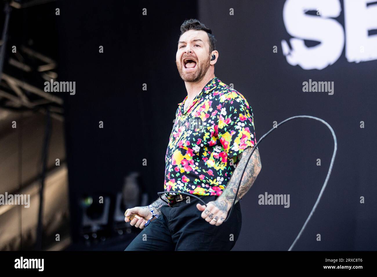 Buddy Nielsen of Senses Fail performs during Louder Than Life Music ...