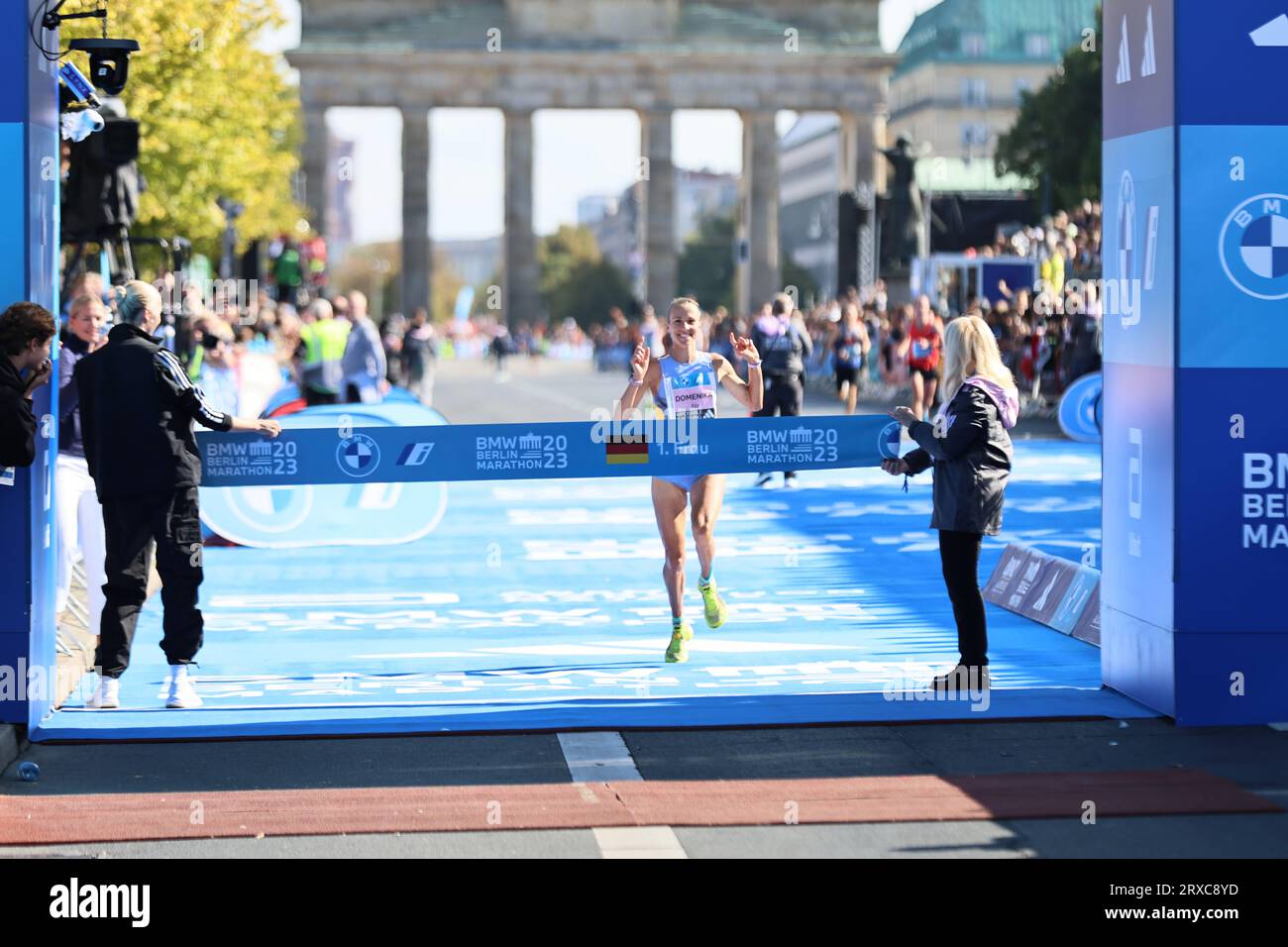 09/24/2023, Berlin, Germany. Domenika Mayer at the finish. Domenika ...