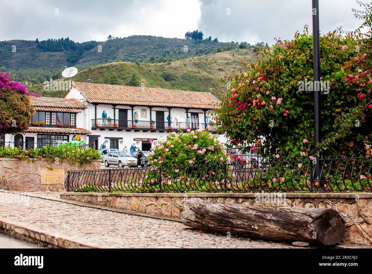 Tibasosa, Boyaca, Colombia - August 9th 2023. View of the beautiful ...