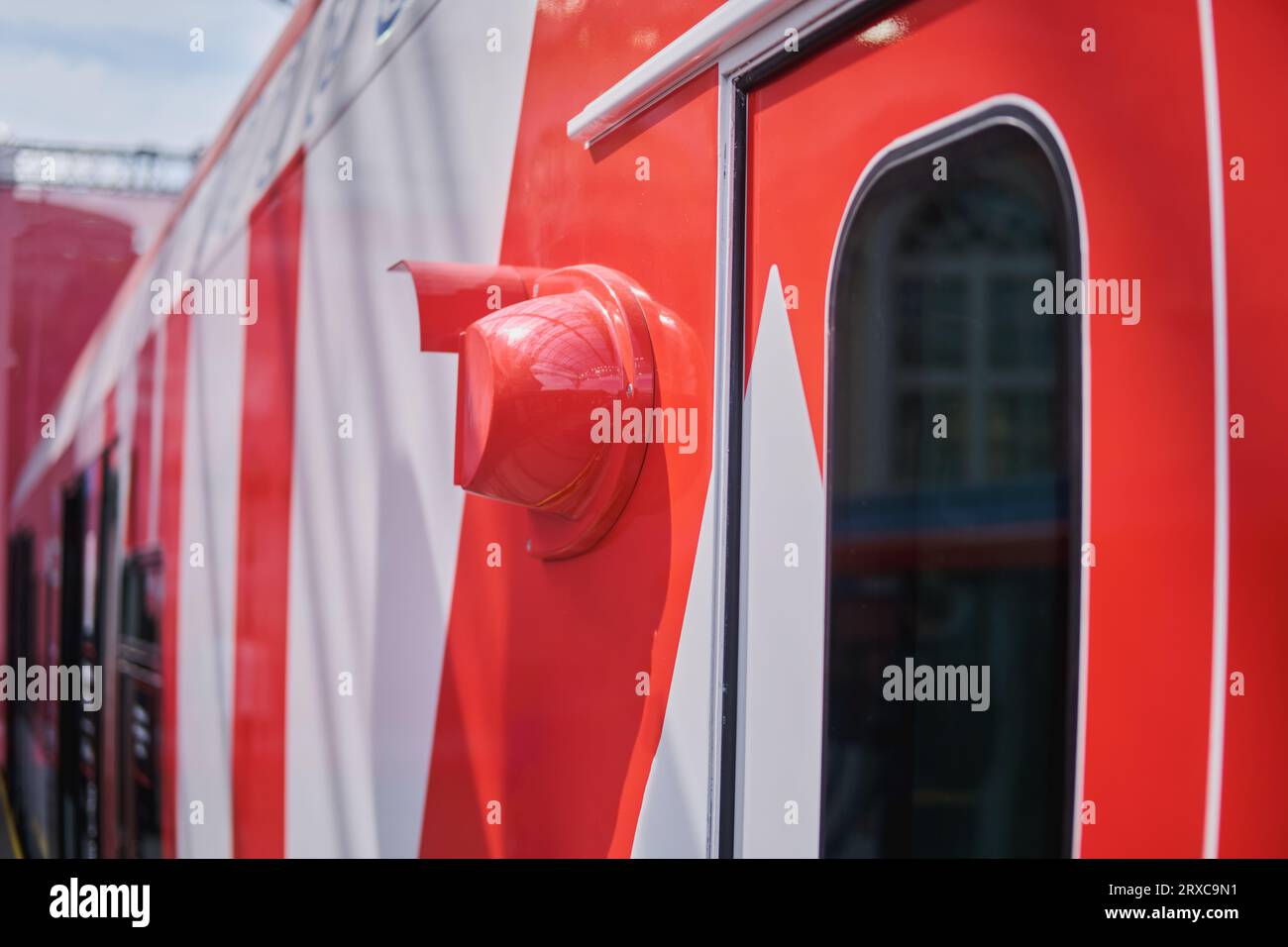 The train has installed CCTV cameras outside the train car doors to ...
