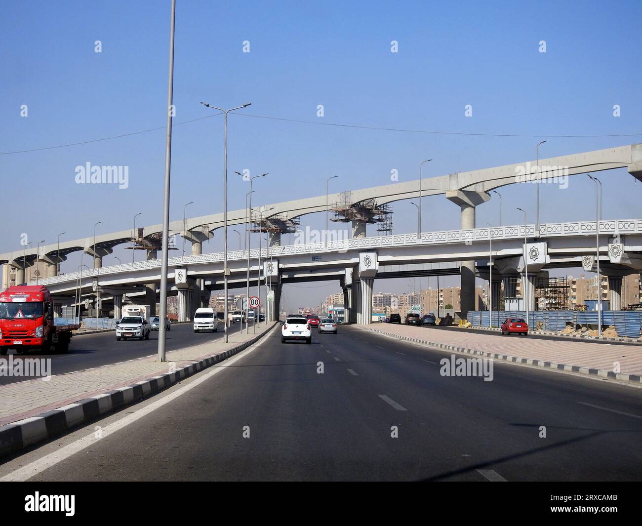 Cairo, Egypt, September 17 2023: A construction site of new projects of ...