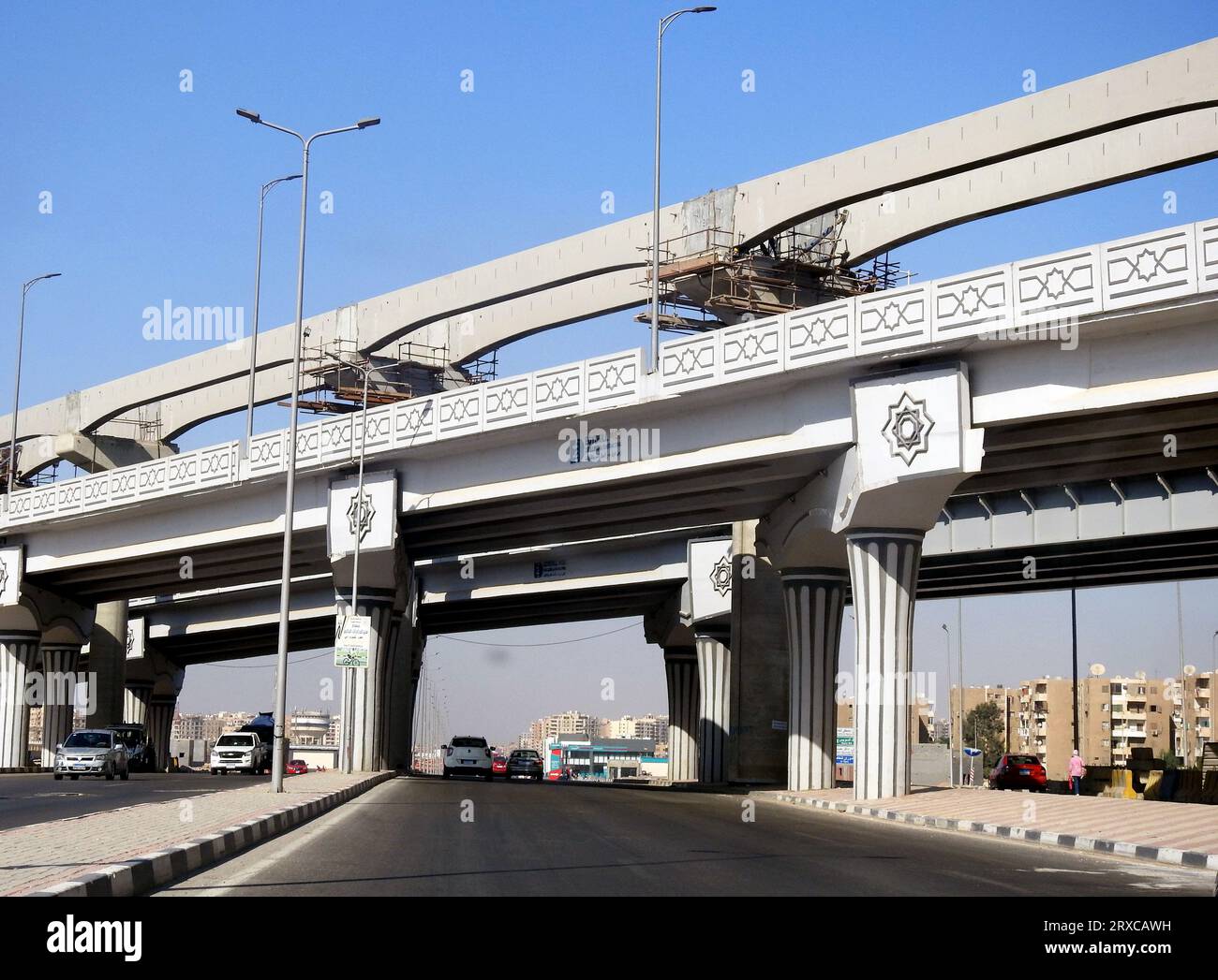 Cairo, Egypt, September 17 2023: A construction site of new projects of ...