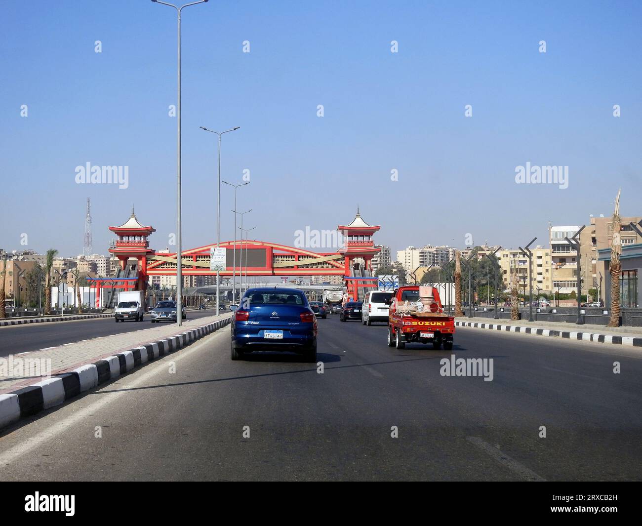 Cairo, Egypt, September 17 2023: Shinzo Abe axis patrol highway with a ...