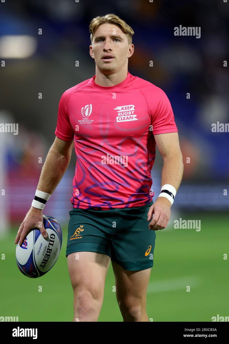 Australia's Tate McDermott warms up ahead of the Rugby World Cup 2023 ...