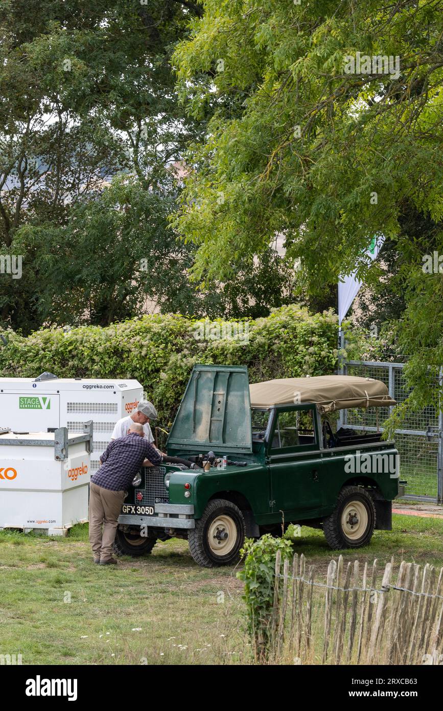 September 2023 - Series 2 Land Rover with it's bonnet up at at the ...