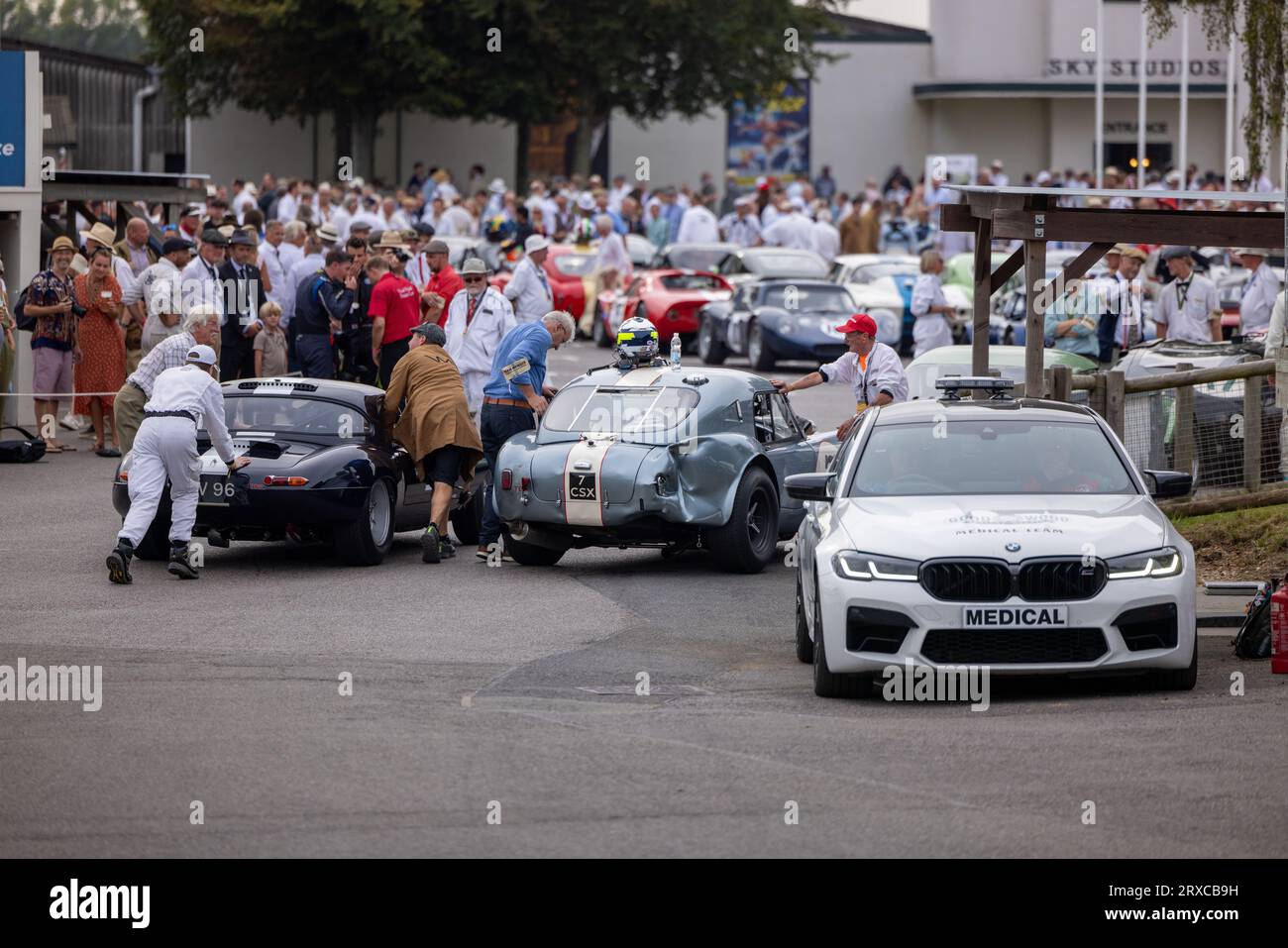 September 2023 - BMW medical doctors car at the Goodwood Revival race ...