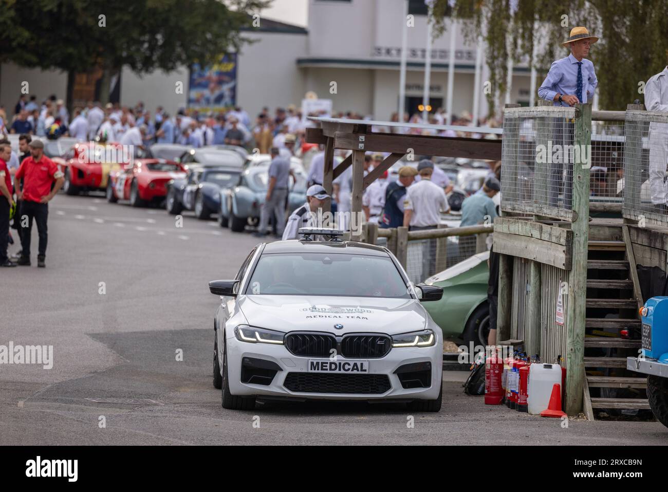 September 2023 - BMW medical doctors car at the Goodwood Revival race ...