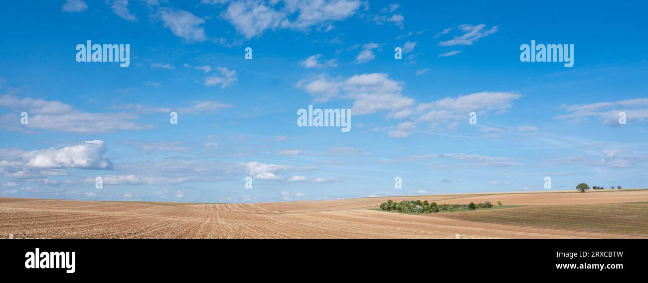 open rural landscape near Tanay and dijon in the saone valley Stock ...