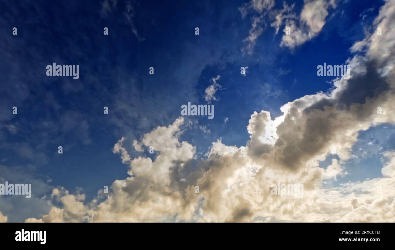 beautiful big white clouds in the blue sky bg - photo of nature Stock ...