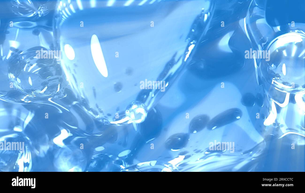 light blue dense benign liquid background - abstract 3D illustration ...