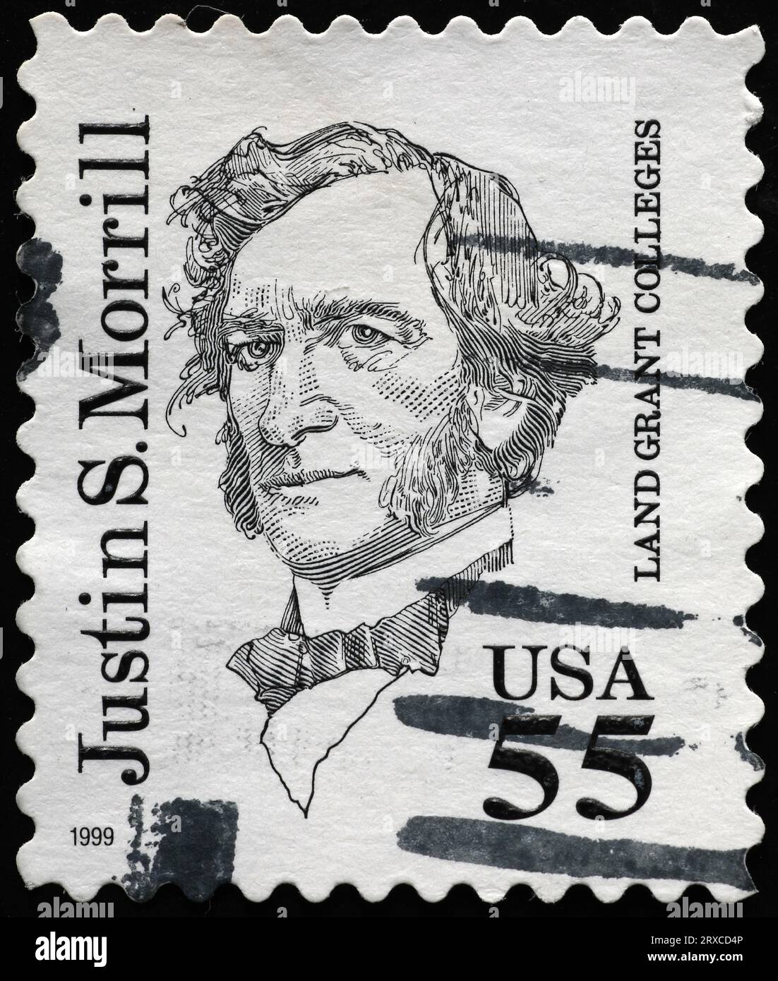 American politician Justin S.Morrill on vintage postage stamp Stock ...