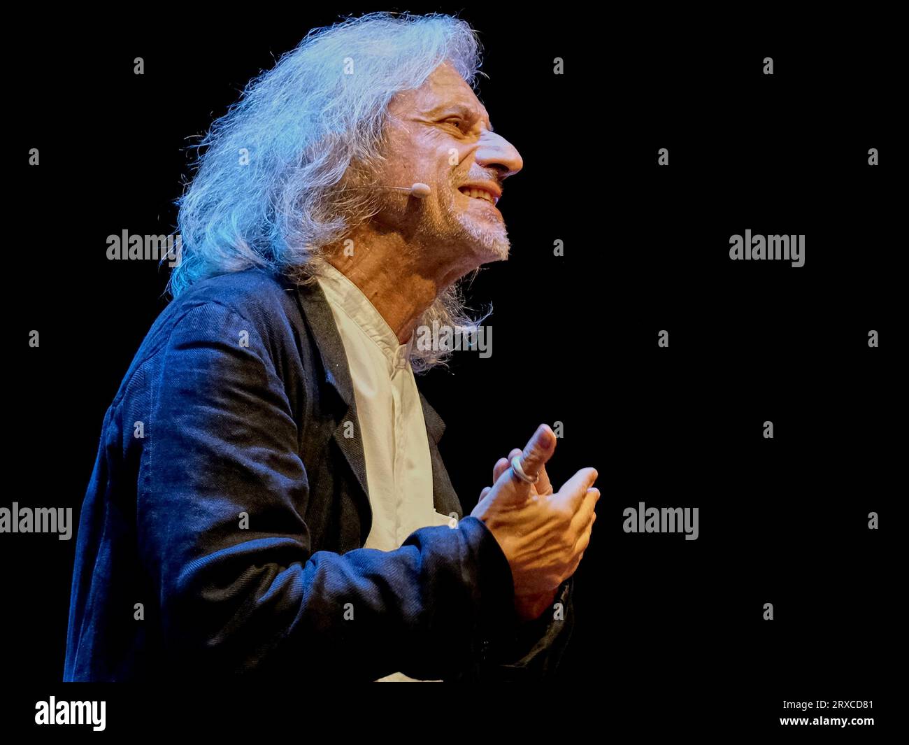 Teatro Romano, Verona, Italy, September 22, 2023, Alessandro Bergonzoni ...