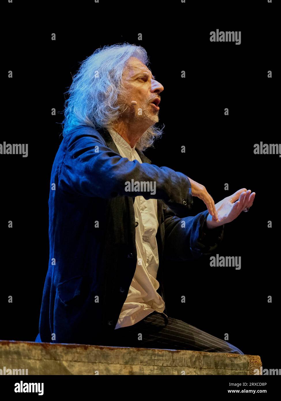 Teatro Romano, Verona, Italy, September 22, 2023, Alessandro Bergonzoni ...