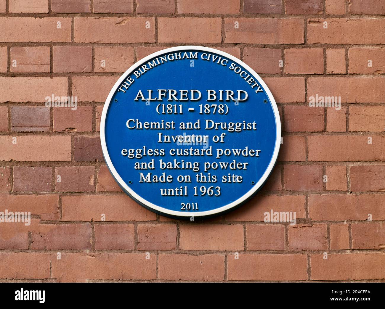 Blue Plaque commemorating Alfred Bird at the Custard Factory, Deritend ...